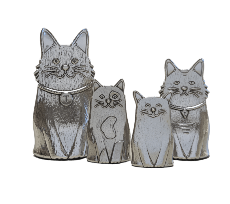 Cat Measuring Spoons- Feline Family of Pewter Spoons| Handmade Pewter ...