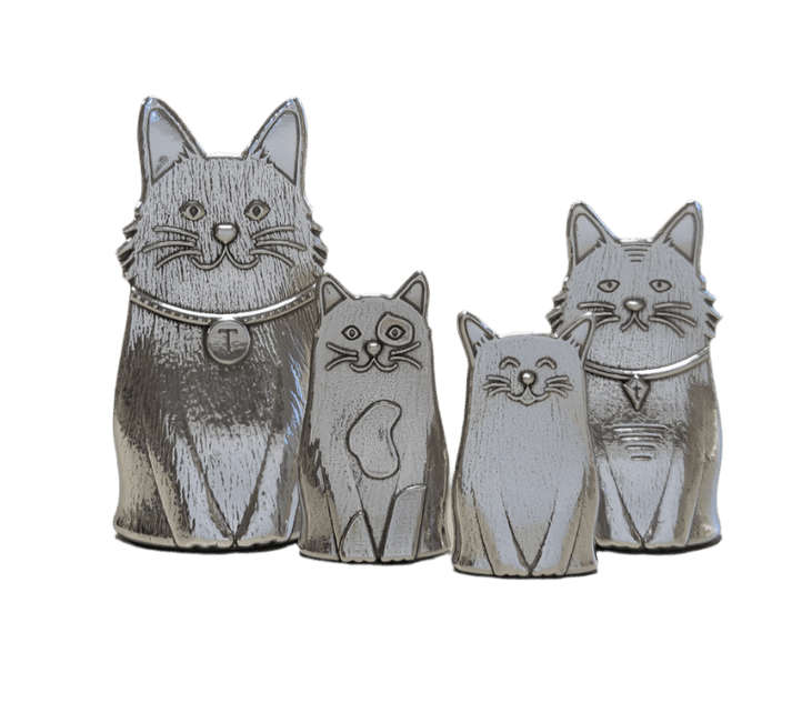 Cat Measuring Spoons- Feline Family of Pewter Spoons| Handmade Pewter ...