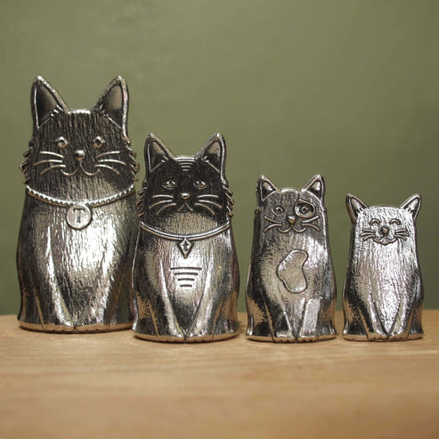 Cat Measuring Spoons- Feline Family of Pewter Spoons| Handmade Pewter ...